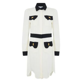Moschino Asymmetrisches Hemdblusenkleid - - Dresses - Damen - Wei&szlig; - S