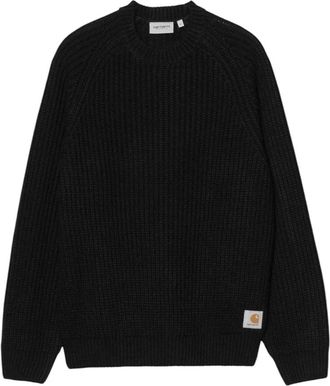 Carhartt Work in Progress Homme, Pulls, Noir, Taille: M Pull en mélange de laine à manches raglan - Noir