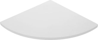 BESPORTBLE Schwebendes Eckregal aus PVC Platzsparendes Wand Eckständer für Badezimmer und Küche Dekoratives Wandregal mit 22cm Radius für Kleine Gegenstände und 