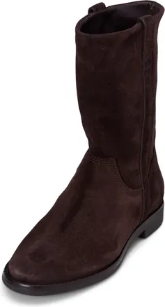 Marc O'Polo Stiefelette MARC OPOLO aus weichem Veloursleder, Damen, Gr. 36, burnt coffee, Obermaterial: 100% Leder, unifarben, Schuhe Stiefelette, Topseller