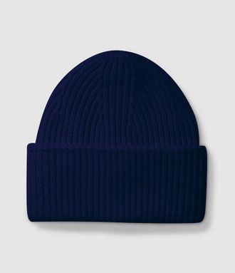 Eric Bompard Bonnet à Côtes Cachemire Marine