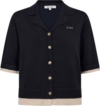 Co'Couture Femme, Pulls, Bleu, Taille: 38 FR LueCC Crop Cardigan