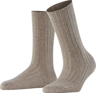 Falke Cosy Wool Boot W So Laine Viscose Cachemire Unies Chaussettes, Beige Melange 4091 Special Edition, 37-38 Femme