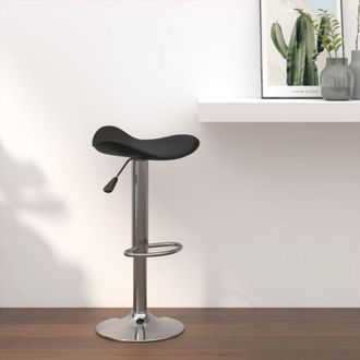 vidaXL Vidaxl - Tabouret de bar Noir Acier chrom&eacute; et cuir artificiel