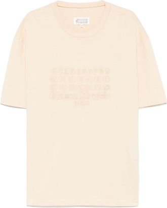Maison Margiela T-Shirt mit Logo-Stickerei - Nude