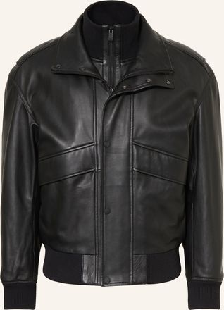 HUGO BOSS Lederblouson Jolights schwarz