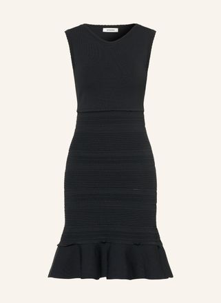 Sandro Sandro Strickkleid Mit Volants schwarz