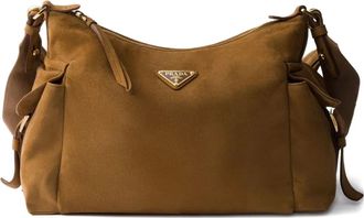 Prada grand sac porté épaule Explore en cuir - Marron