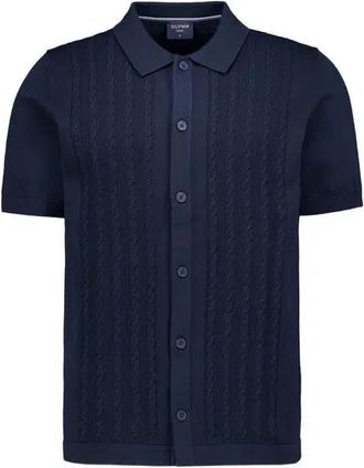 Olymp Herren Kurzarmhemd blau