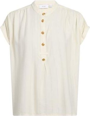 Vila Top &agrave; rayures Vimessili en coton m&eacute;lang&eacute;