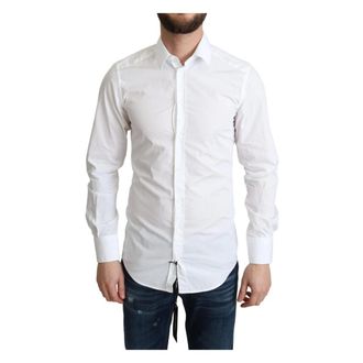 Dolce & Gabbana Elegantes wei&szlig;es Baumwollhemd - - Shirts - Herren - Wei&szlig; - XS