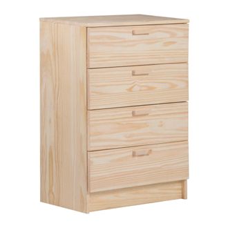 Astigarraga Kommode VITA | Highborad mit Vier Schubladen | Sideboard aus Kiefern-Massivholz | 65x96x36 cm | PEFC-zertifiziertes Holz | Schubladen mit Metallf&uuml;hrun