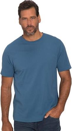 JP1880 Hommes Grandes Tailles L-8XL Jusquau 8XL - T-Shirt Basic en Pur Coton, à col Rond et Logo JP1880 sur la Poitrine Bleu océan 8XL 702558741-8XL