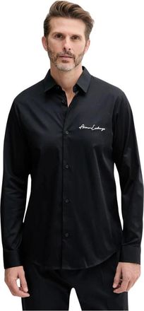 A|X Armani Exchange Homme, Chemises, Bleu, Taille: 2XL Chemise Manches Longues Signature