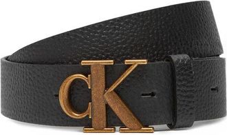 Calvin Klein Herrengürtel Monogram Buckle Fixed Belt 35Mm LV04G7025G Schwarz