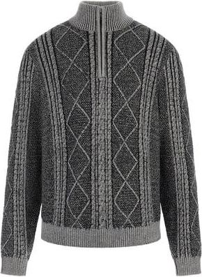 Guess Pullover mit Reißverschluss am Kragen in Schwarz