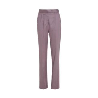 Calvin Klein Tencel Slim Straight Hose - - Trousers - Damen - Lila - 2XS