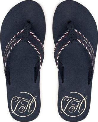 Tommy Hilfiger Zehentrenner Webbing Beach Sandal FW0FW09038 Dunkelblau