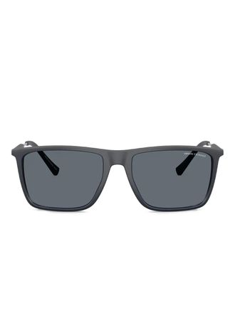 A|X Armani Exchange lunettes de soleil &agrave; monture carr&eacute;e - Bleu