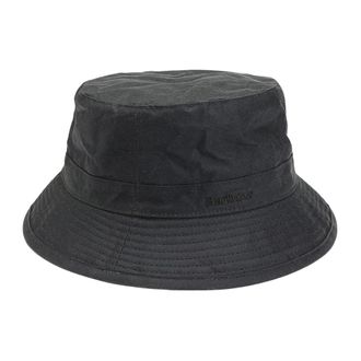 Barbour Schwarzer Gewachster Baumwoll-Eimerhut - - Accessories - Herren - Gr&uuml;n - M