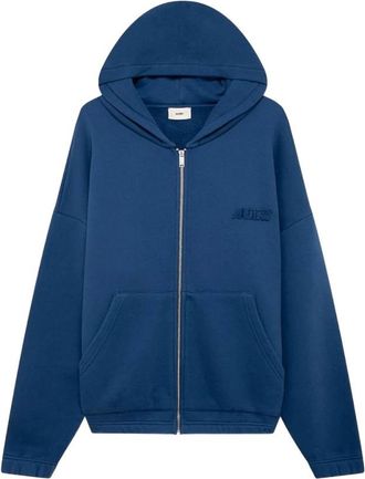 Autry Homme, Sweatshirts et sweats &agrave; capuche, Bleu, Taille: S Hipx032R Jersey Drone