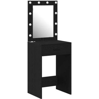 vidaXL Coiffeuse Ch&ecirc;ne noir 50 x 41 x 135 cm Bois ding&eacute;nierie Vidaxl
