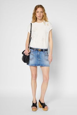 Gerard Darel T-shirt en coton &agrave; broderies - GLINDA - Blanc