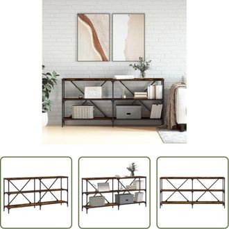 vidaXL Flur - Konsolentisch R&auml;uchereiche 160x30x75 cm Holzwerkstoff und Eisen