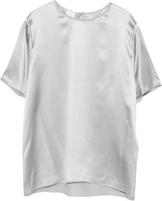 Eleventy Femme, Blouses et Chemises, Gris, Taille: 38 FR Silk Blouse