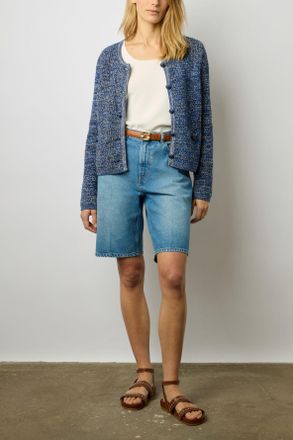 Gerard Darel Gilet en coton tweed - LILIANA - Marine