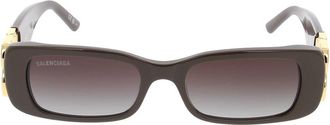 Balenciaga Dynasty Rechteckige Sonnenbrille - - Accessories - Damen - Braun - ONE SIZE