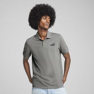 Puma Polo en piqu&eacute; &agrave; logo N&deg; 1 Essentials Homme, V&ecirc;tements, Gris, 3XL