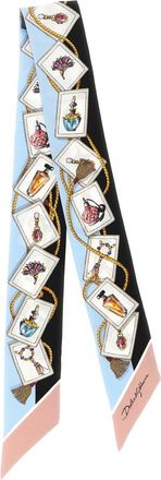 Dolce & Gabbana Femme, Accessoires, Multicolore, Taille: ONE Size DG Profumi bandeau en twill de soie imprim&eacute;