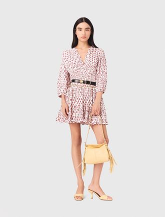 Maje Plissiertes Kleid Mit Print - Rouge Petites Fleurs Print - Maje