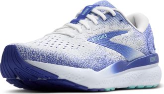 Brooks Damen Ghost 16 Laufschuhe Neutralschuh White/Amparo Blue/Limpet Shell - Weiß 38,5