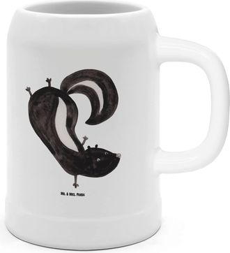 Mr. & Mrs. Panda Bierkrug Stinktier Handstand - Geschenk, Stinker, Spielplatz, Maßkrug, Wildtier, Oktoberfest, Raubtier, Skunk, Krug, Sommerfest, Mit Deckel