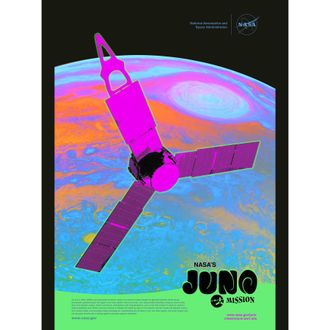 Artery8 NASA Jupiter Juno Mission Psychedelisch Ungerahmter Druck 30x40 cm