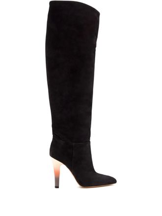 PARIS TEXAS bottines en daim &agrave; bout pointu 10 mm - Noir