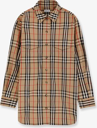 Burberry Cotton shirt with Check print - BURBERRY - gender_Woman