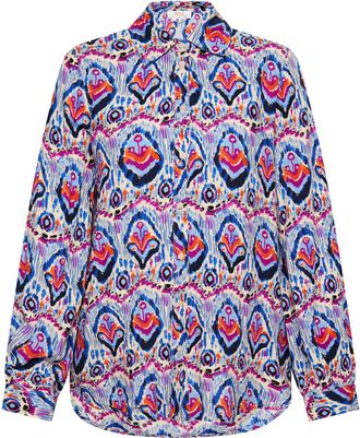 Usha Bluse Damen Blau Mehrfarbig