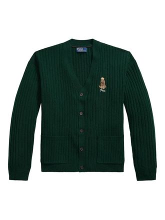 Polo Ralph Lauren cardigan en maille côtelé - Vert