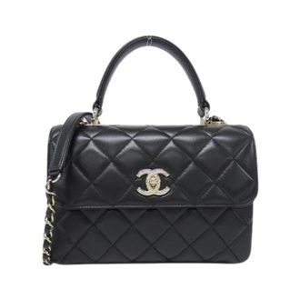Chanel Pre-owned Lammfell Umh&auml;ngetasche - - Pre-owned - Damen - Schwarzk - ONE SIZE
