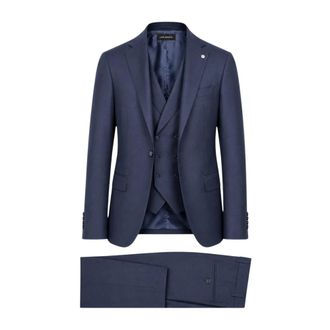 Luigi Bianchi Mantova Einknopf Sakko - - Suits - Herren - Blau - L