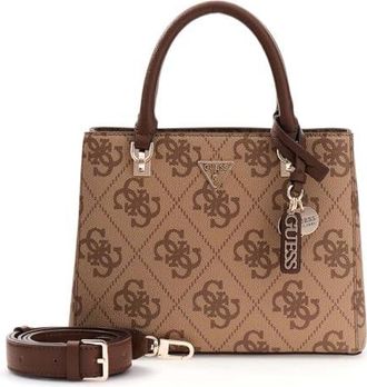 Guess sac &agrave; main sac &agrave; &eacute;paule bandouli&egrave;re Noelle II Multi Compartment Satchel Latte Logo/Brown marron clair