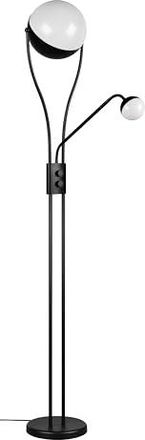 Trio Leuchten LED Stehleuchte Chris 478310232, Metall Schwarz matt, Kunststoff weiß, inkl. 18 Watt LED, dimmbar, Flexarm, getrennt schaltbar