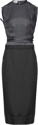Maison Margiela robe crayon à empiècements - Gris
