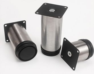 Generic 4er-Set M&ouml;belf&uuml;&szlig;e Aus Edelstahl - Verstellbare Runde Metall Schrankf&uuml;&szlig;e Mit Schrauben, F&uuml;r Heimwerkerprojekte Wie Sofa, Couch Nachttischf&uuml;&szlig;e Sowie(12c