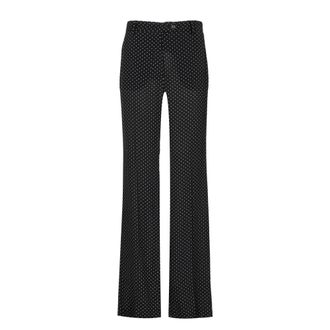 N&deg;21 Schwarze Baumwollhose mit hoher Taille - - Trousers - Damen - Schwarzk - 2XL
