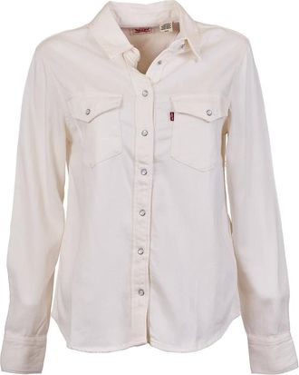 Levi's Femme, Blouses et Chemises, Blanc, Taille: 36 FR Casual Chemises