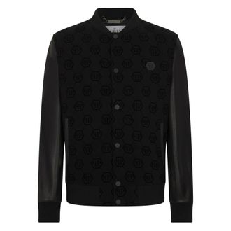 Philipp Plein Monogram Bomber Jacket - - Jackets - Herren - Schwarzk - S